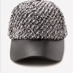 bebe | Accessories | Bebe Tweed Logo Faux Leather Bill Baseball Cap ...